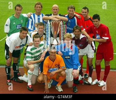 Scotland players, back row, from left, Scott McTominay, Jack Hendry ...