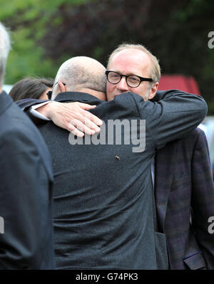 Rik Mayall funeral Stock Photo - Alamy