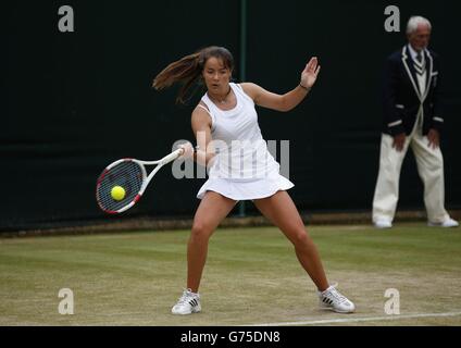 Jodie Burrage during her match against Caty McNally on day two of the ...