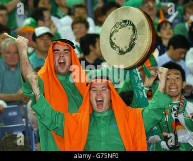 Saudi Arabia fans cheer on their team during the World Cup Group H ...