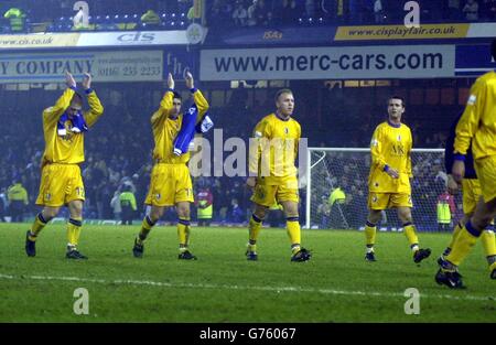 Leicester City players at Filbert Street. Left to right: Dennis Rofe ...
