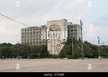Ministry of the Interior building in Havana with wall painting Stock ...