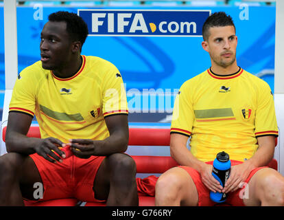 Belgium's Kevin Mirallas and Belgium's Romelu Lukaku celebrate after ...