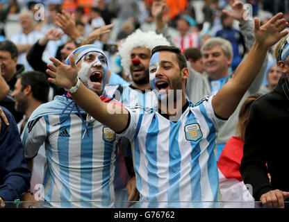 Netherlands fans cheer on the stands before the World Cup Group F ...