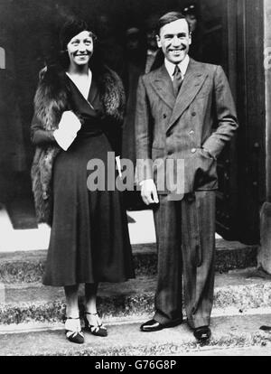 Amy Johnson and her husband Jim Mollison, seen here on their wedding ...