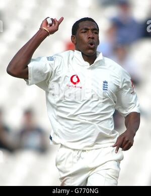 England's Alex Tudor celebrates taking the wicket of Australia's ...