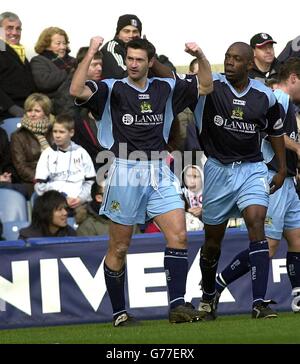 Burnley's Alan Moore celebrates after scoring the opening goal against ...