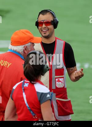 England's Aaron Heading celebrates his silver medal performance ...