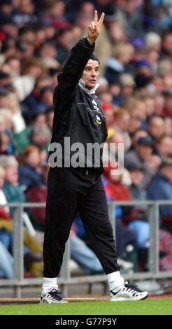 Derby's manager John Gregory during the Barclaycard Premiership clash ...
