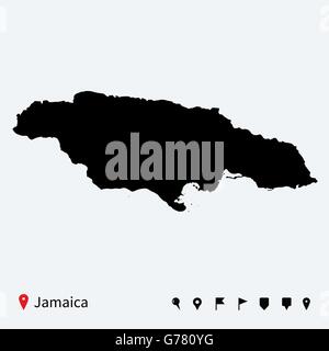 Jamaica map icon illustration symbol design Stock Vector Image & Art ...
