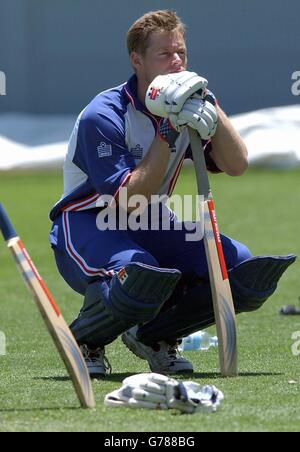 . NO COMMERCIAL USE : England batsman Nick Knight hits the ball for 4 ...
