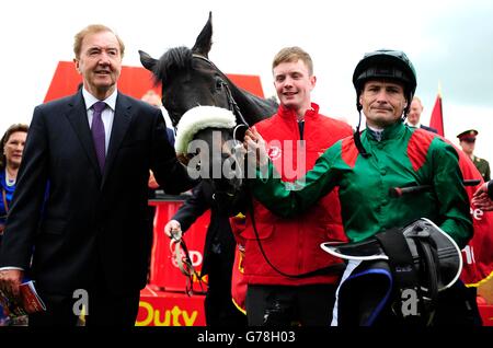 Harzand and Pat Smullen in the winners enclosure with Owner Prince Aga ...