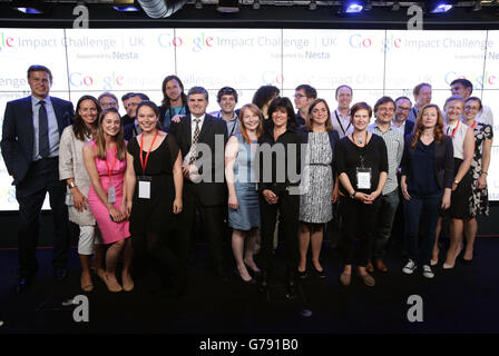 The winners of the awards (front row, from left to right) Mollie ...