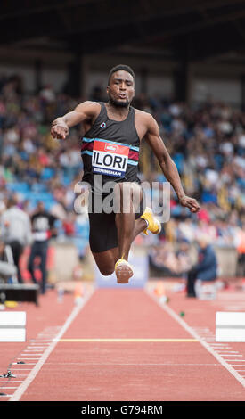 Jonathan Ilori competes in the Men's Triple Jump during day two of the ...