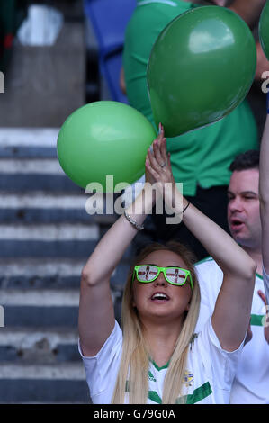 Wales supporters at the UEFA Euro 2016 semi final , Portugal v Wales ...