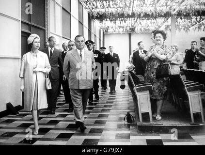 Billy Butlin at his Butlins Holiday Camp in Minehead holiday resorts in ...
