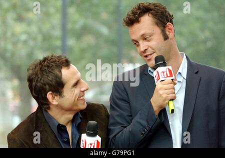 US actors Ben Stiller (left) and Vince Vaughn during their guest ...