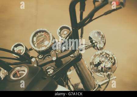Photograph of a motorcycle instrument panel Stock Photo - Alamy