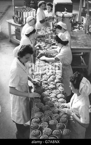 Rolling out the whalemeat roll from the conveyor belt at Slough 25 ...