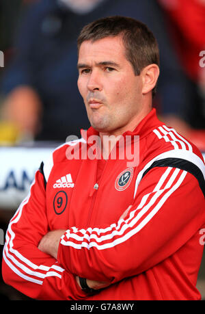 Nigel Clough Manager of Mansfield Town celebrates at full-time ...