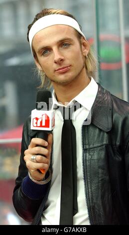 A member of rock band The Lostprophets during their guest appearance on ...