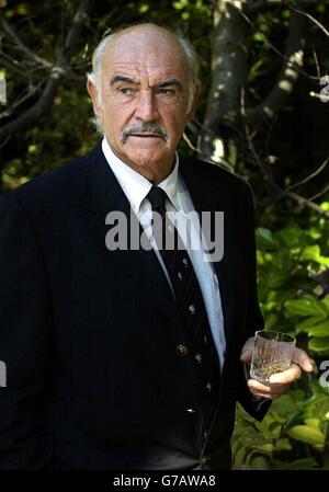 Scottish actor Sean Connery unveiling a statue in tribute to author ...