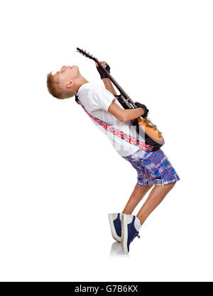 portrait of rocker boy, on white background Stock Photo - Alamy