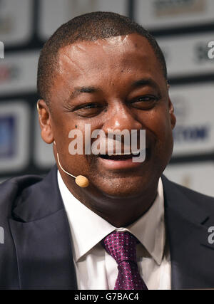 CONCACAF President, Jeffrey Webb speaks, during day two of the SoccerEX ...