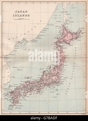 'Japan Islands'. Yedo (Tokyo) Nippon Yezo. BARTHOLOMEW, 1876 antique ...