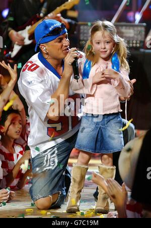 Singer Peter Andre performing onstage during the Disney Channel Kids ...