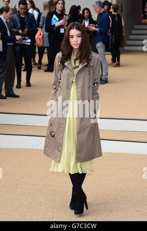 Gala Gordon arriving for the Burberry Prorsum womenswear catwalk show ...