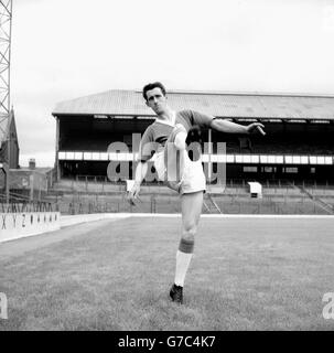 Welsh international Roy Vernon (left) and Scottish international centre ...