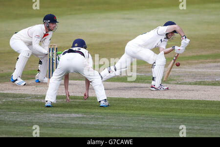 Sussex's Ed Joyce batting against Lancashire during the LV County ...