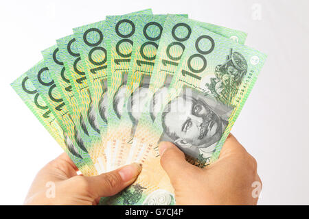 Australian (AUD) currency, bank notes of various denominations Stock ...