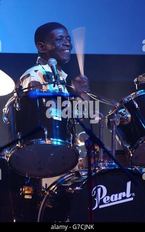 drums on stage during a concert Stock Photo - Alamy