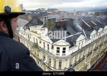 View of the damage done to buildings in Guise, France during World War ...