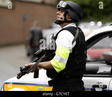 The police convoy carrying David Bieber arrives at Newcastle Crown ...