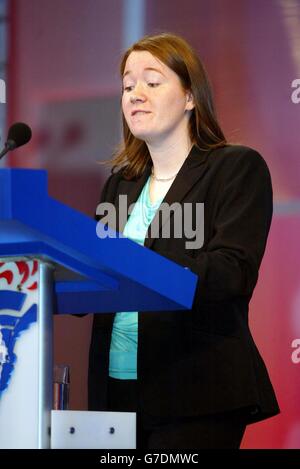 Sarah Southern during her speech at the Conservative Party Conference ...