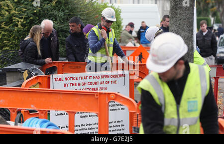 A stock picture of water meters being installed by contractors for ...