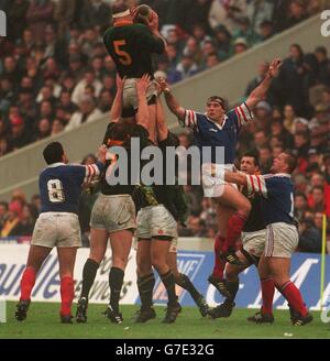 International Rugby. France v South Africa. Andre Markgraaff Coach ...