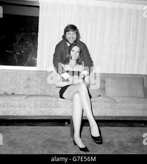 Actress Diana Rigg with Oliver Reed with whom she stars in the film The ...