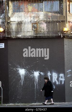 Graffitti Short Strand police station Stock Photo - Alamy