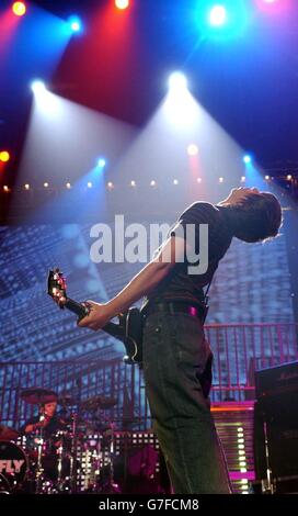 Pop group McFly perform live during the Christmas in Popworld music ...