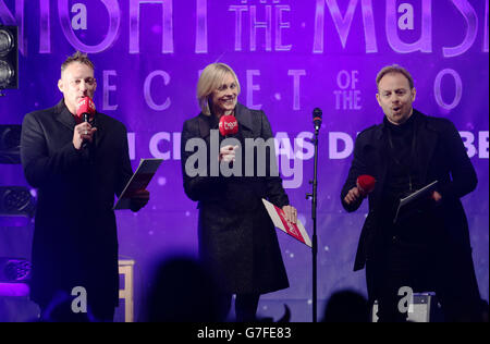 Heart radio presenters (left to right) Toby Anstis, Jenni Falconer and ...
