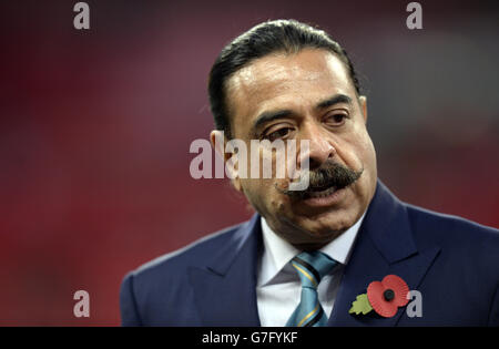 Jacksonville Jaguars owner Shahid Khan watches a ceremony at halftime ...