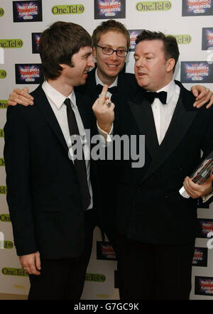 Ricky Gervais (right) and Stephen Merchant arrive for the BAFTA ...