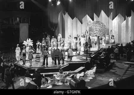 Miss World Contestants in traditional dress, at the Royal Albert Hall ...
