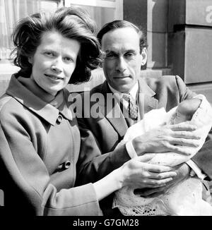 Rupert Thorpe, son of Jeremy Thorpe, and his wife attending the funeral ...
