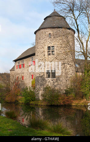 Haus zum Haus moated castle, Ratingen, North Rhine-Westphalia Stock ...