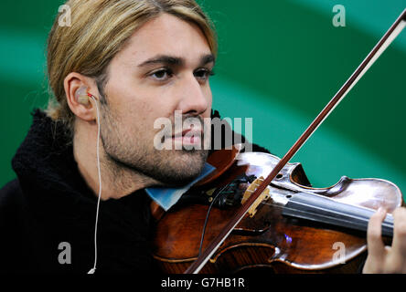 The star violinist David Garrett at a photo call in Munich, Bavaria ...